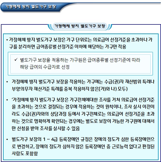 기초생활수급자 보장가구 분리 별도가구 보장 네이버 블로그